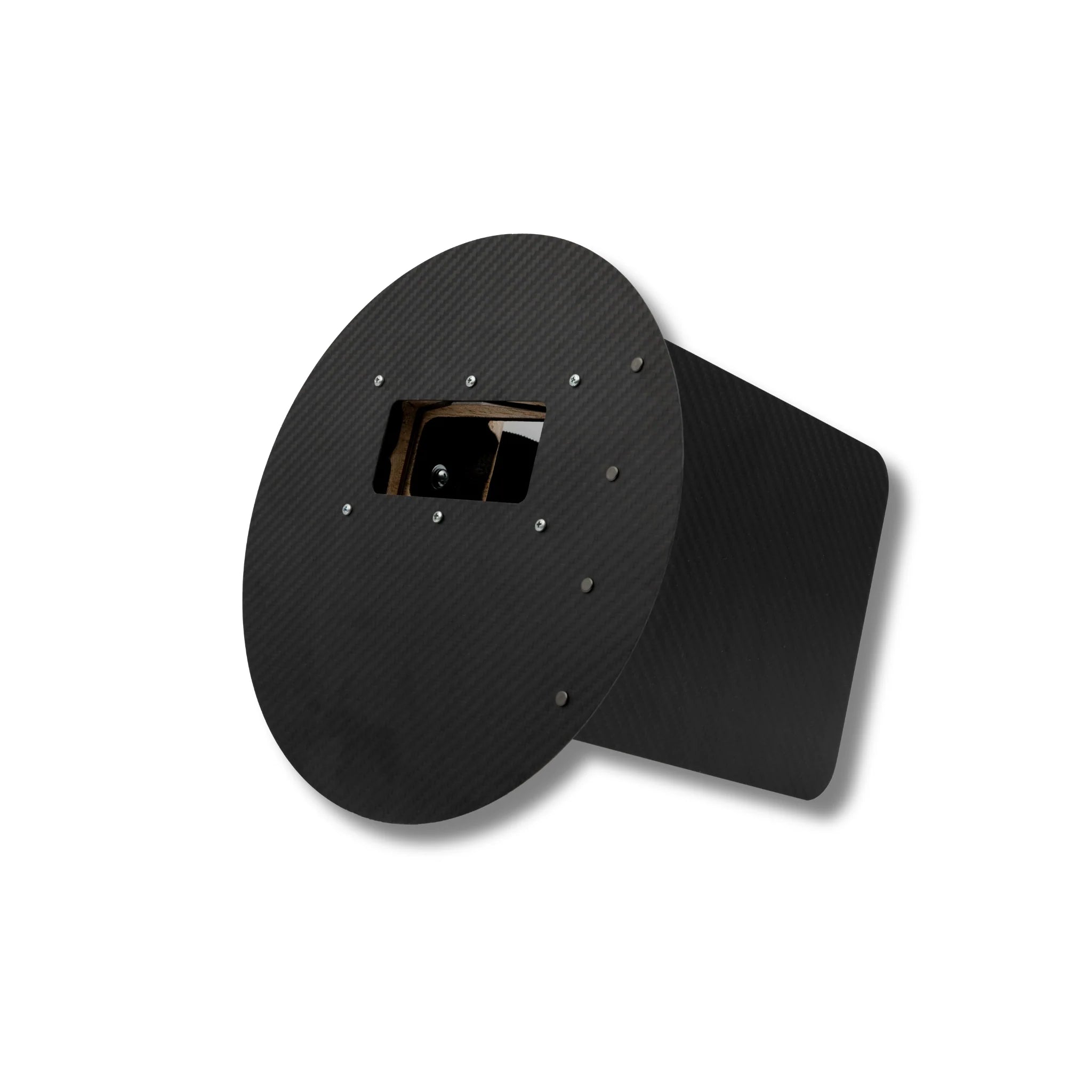 OUTLAW LEATHER PANCAKE WELDING HOOD CARBON FIBER BLACK